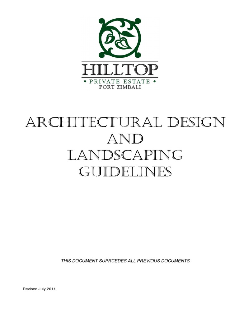2014 08 11 Hilltop - Architectual Guidelines | Download Free PDF ...