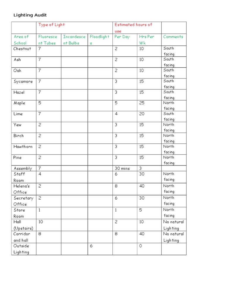 Light Audit | PDF