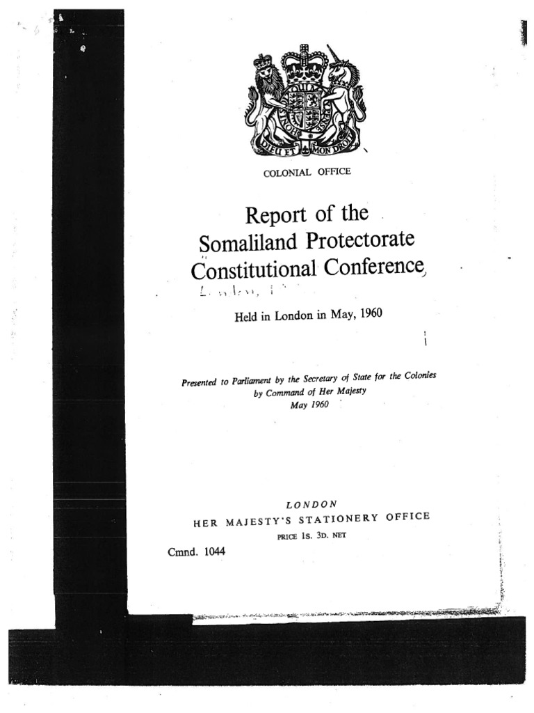 Somaliland Constitutional Conference May1960 | PDF