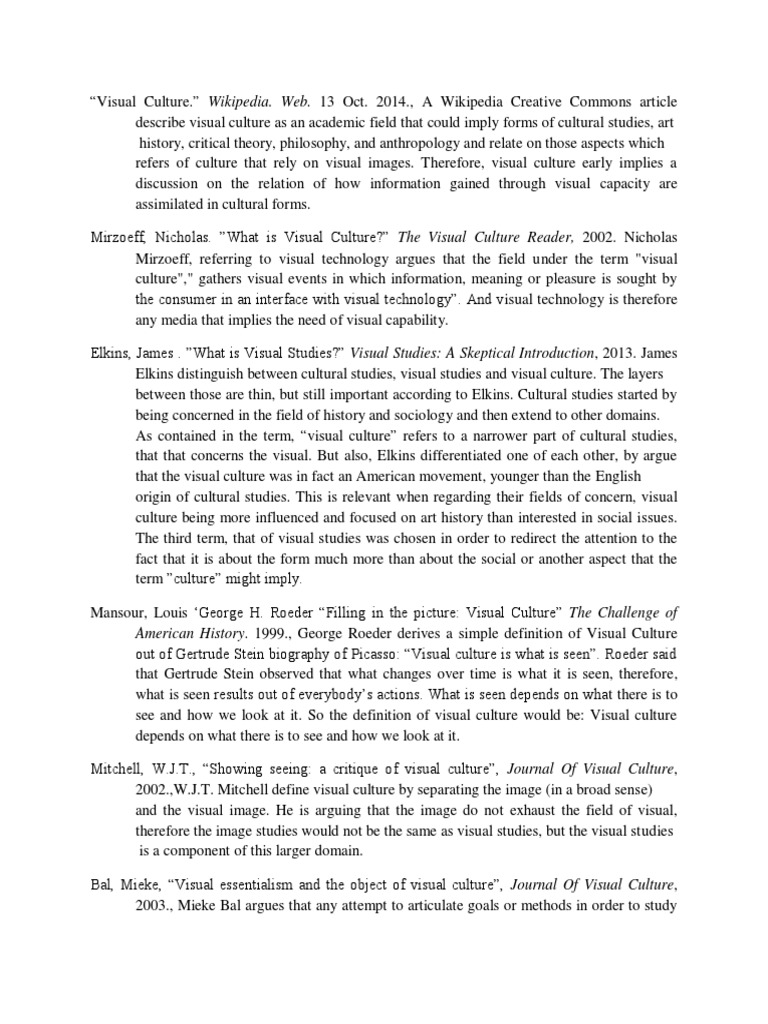 Visual Culture Definitions PDF | Download Free PDF | Cultural Studies ...