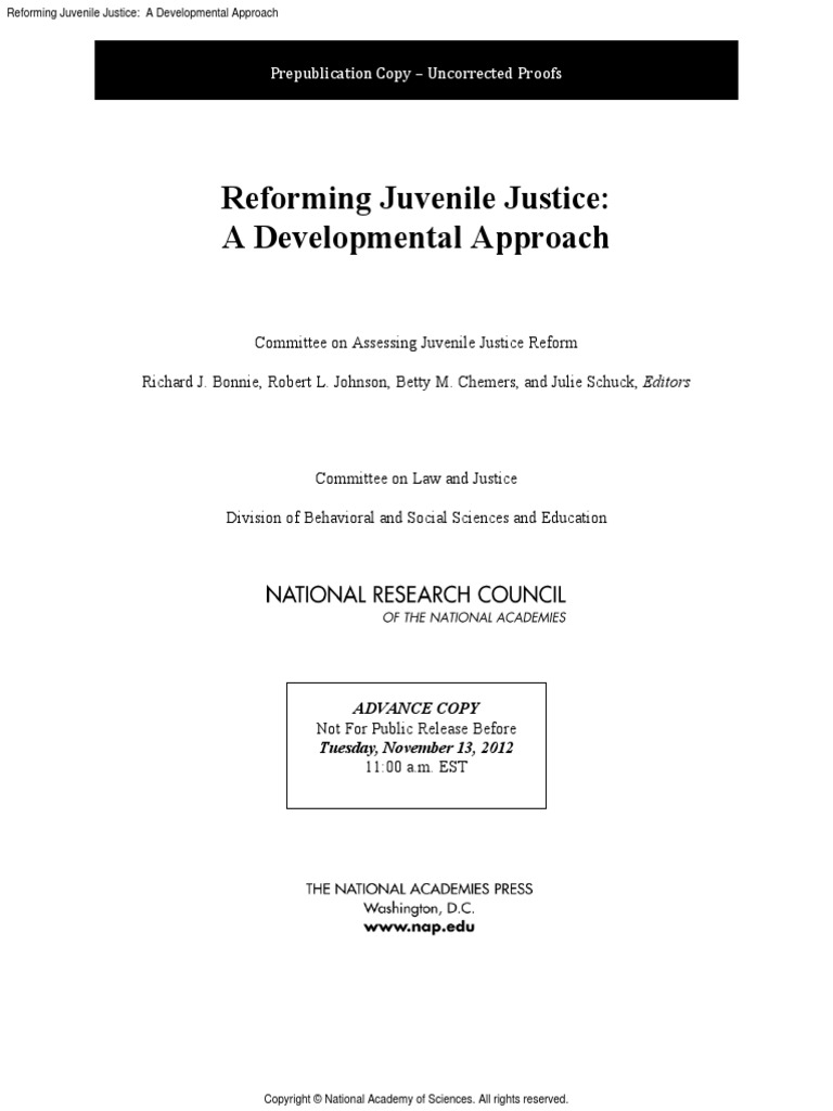 Reforming Juvenile Justice | PDF | Juvenile Delinquency | Juvenile Court