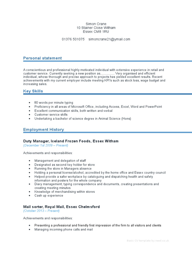 Simon Cv-Template | PDF | Business | Science
