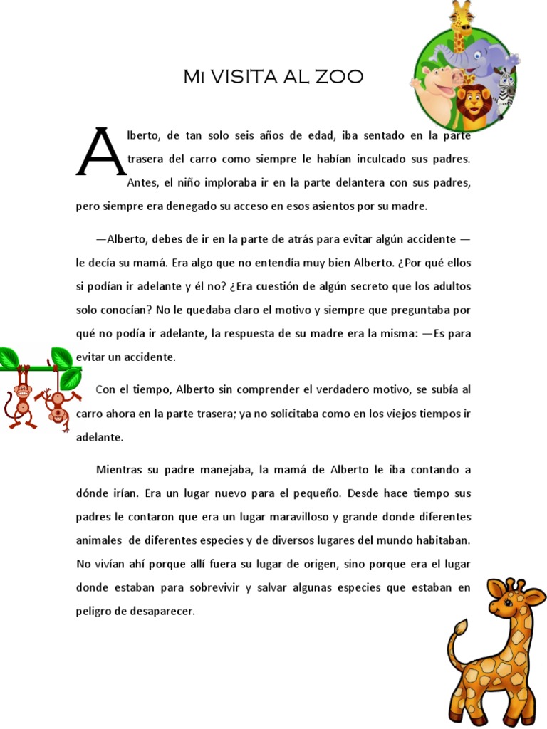 Mi Visita Al Zoológico | PDF | Tigre | León