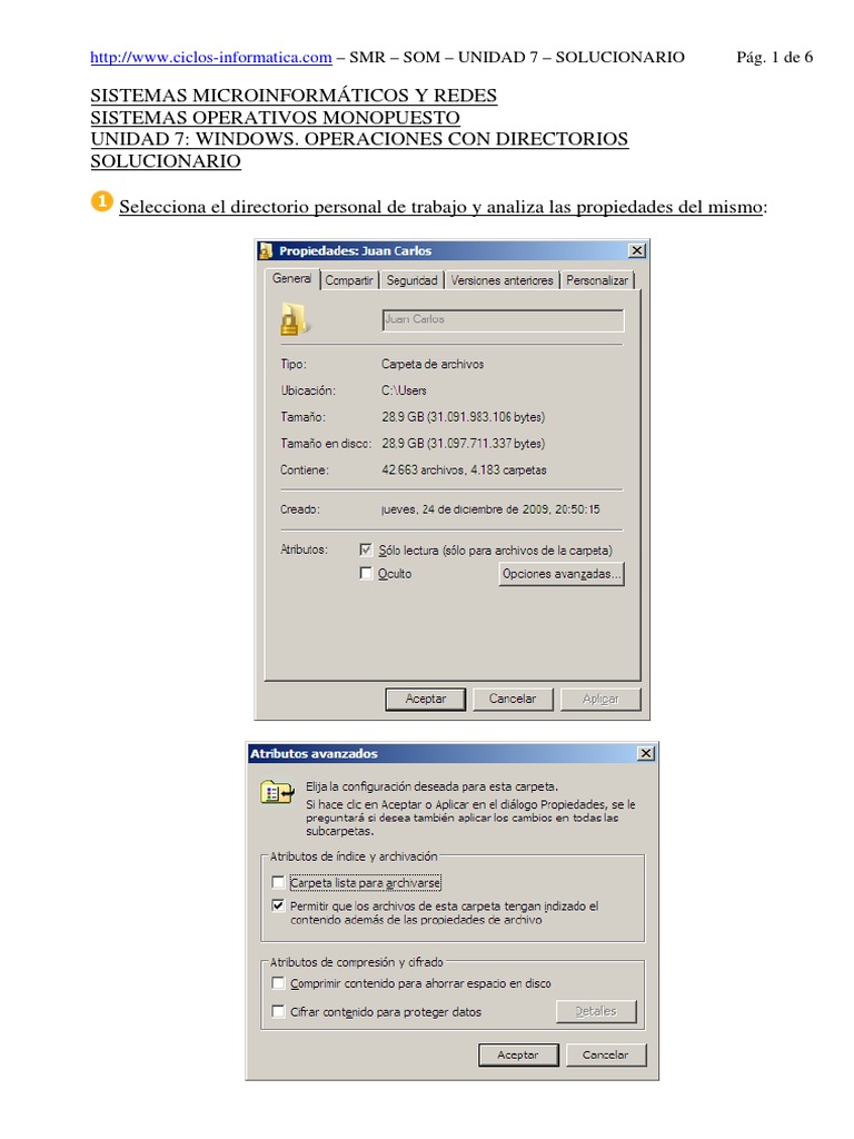 SMR Som U7 Ejercicios Solucionario | PDF | Directorio (Computación) | Archivo de computadora
