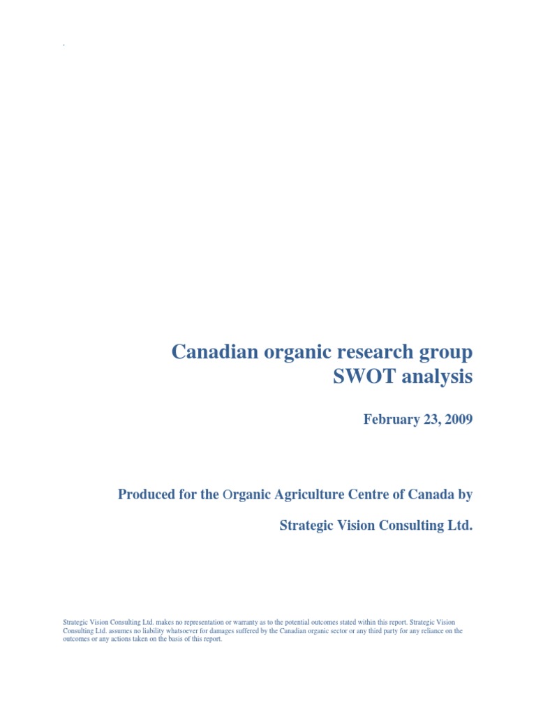 Assessing Opportunities and Challenges: A SWOT Analysis of the Canadian ...