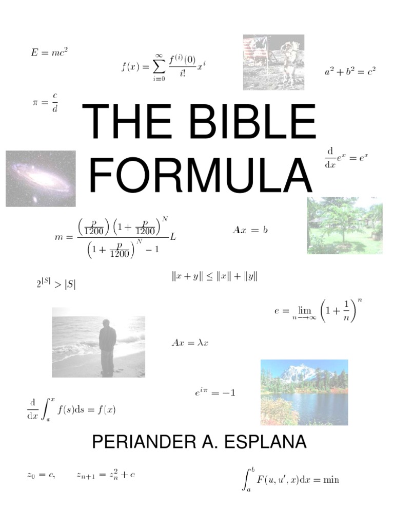 The Bible Formula Explained | PDF | Trinity | Logos (Christianity)