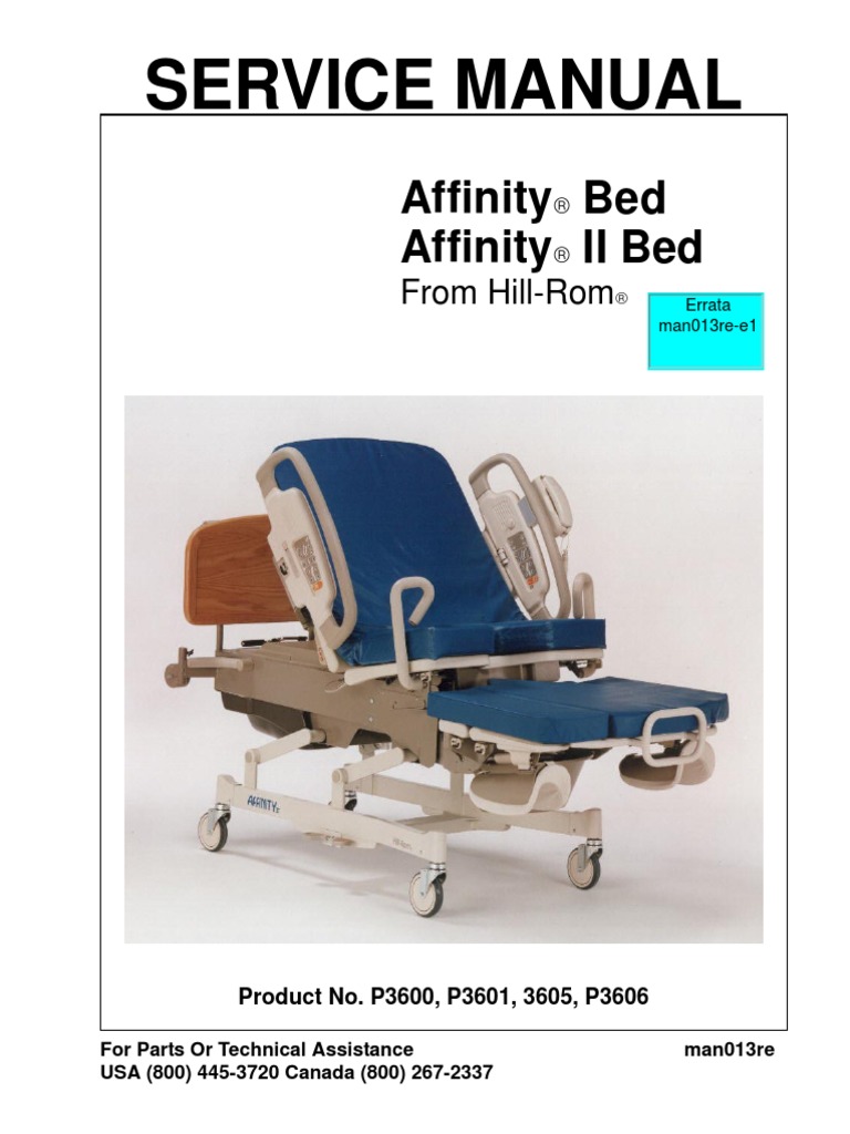 Hill-Rom Affinity Bed - Service Manual | PDF | Typography ...