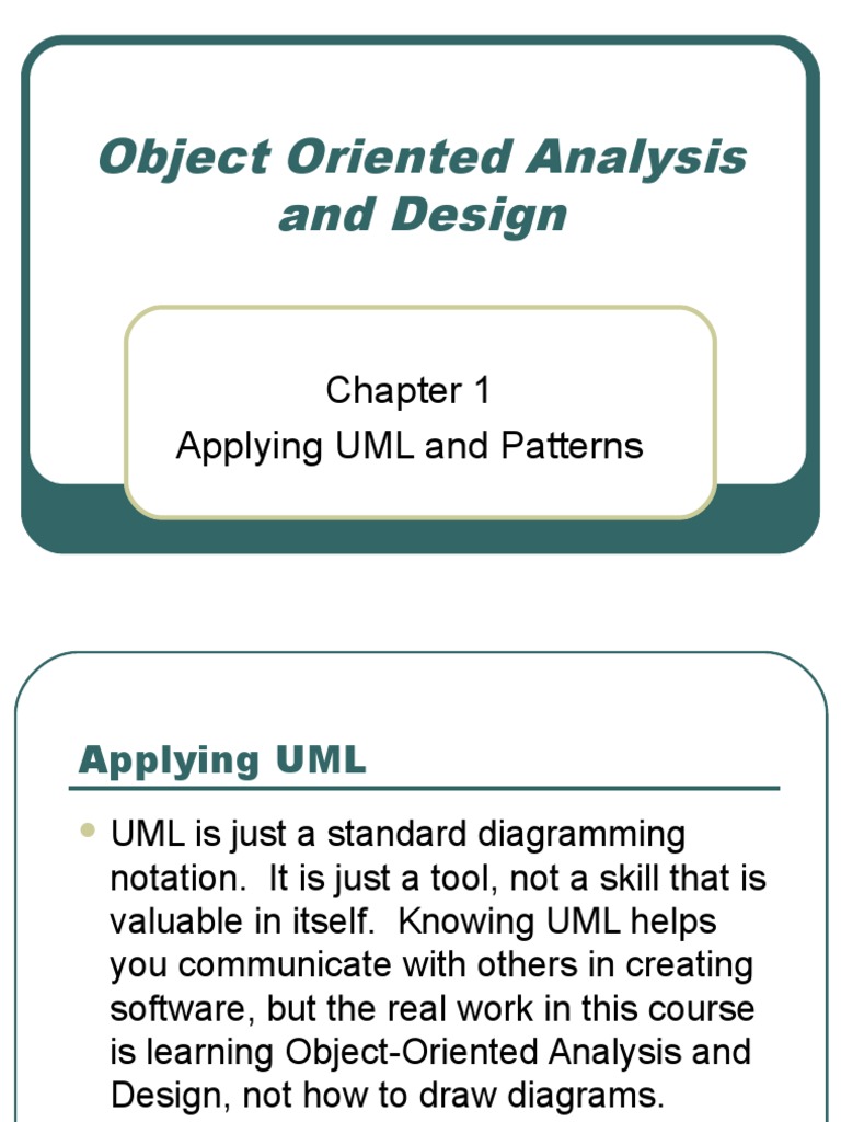 Object Oriented Analysis And Design Applying Uml And Patterns Pdf Class Computer