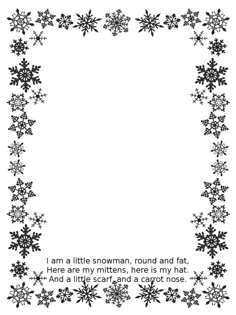 Little Snowman Poem for Kids | PDF | Home & Garden