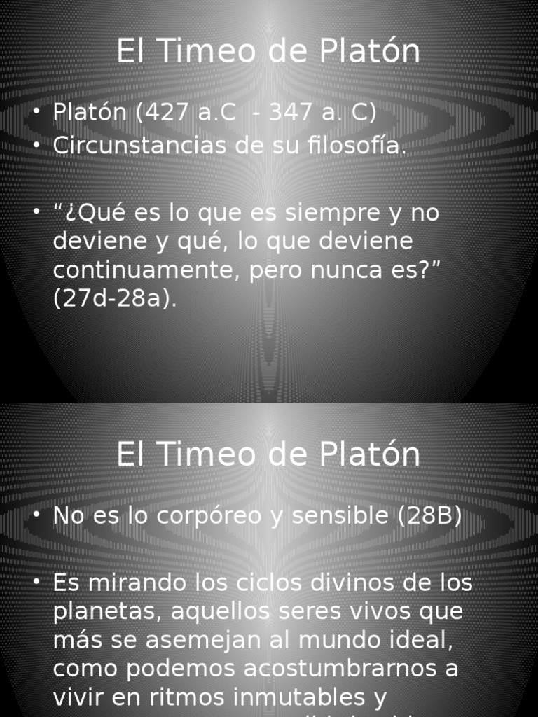 Hist Pensamiento Científico El Timeo de Platón | PDF | Filosofía ...