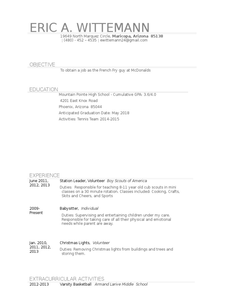 Emily Resume New and Inproved | PDF