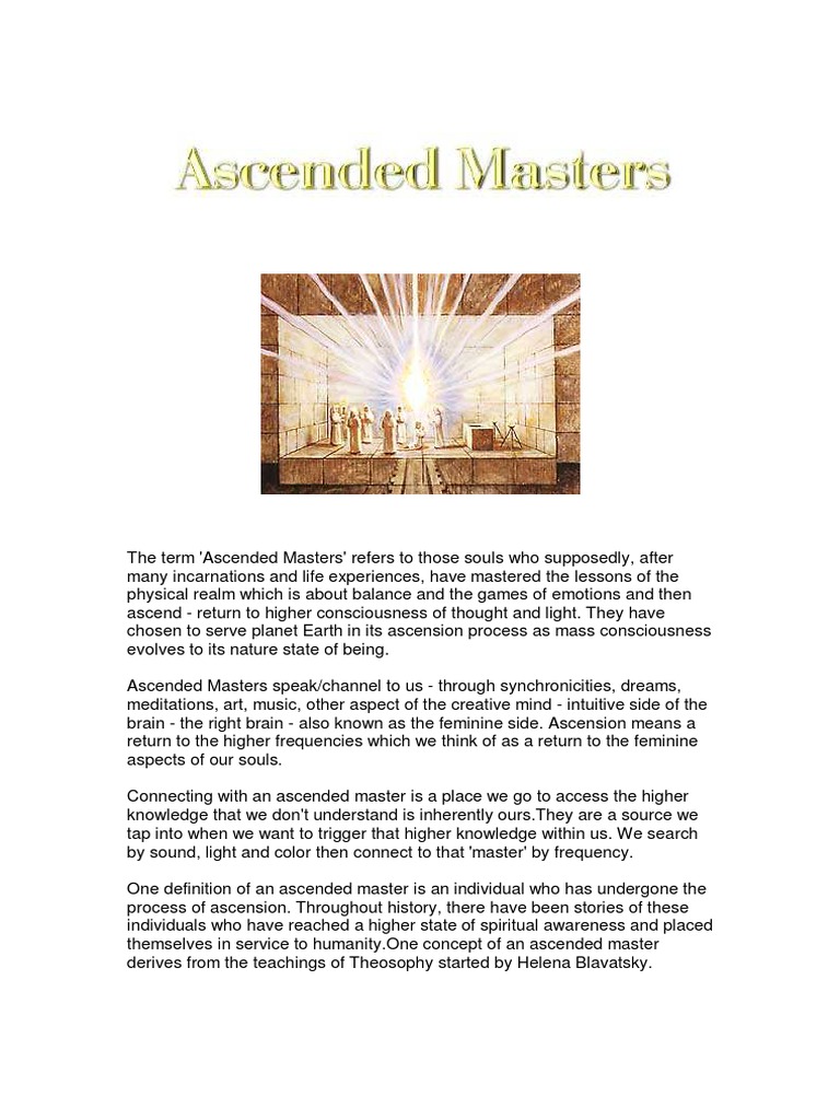 The Ascended Masters Encyclopedia | PDF | Religion & Spirituality