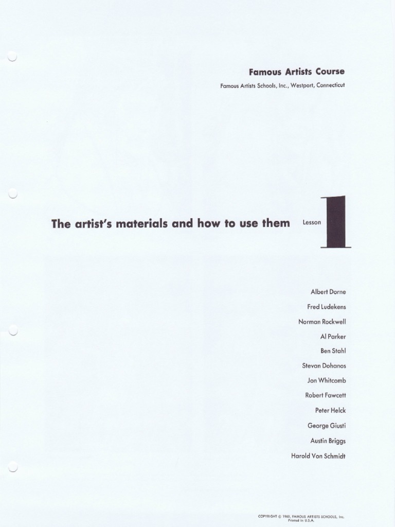 Famous Artists Course | PDF
