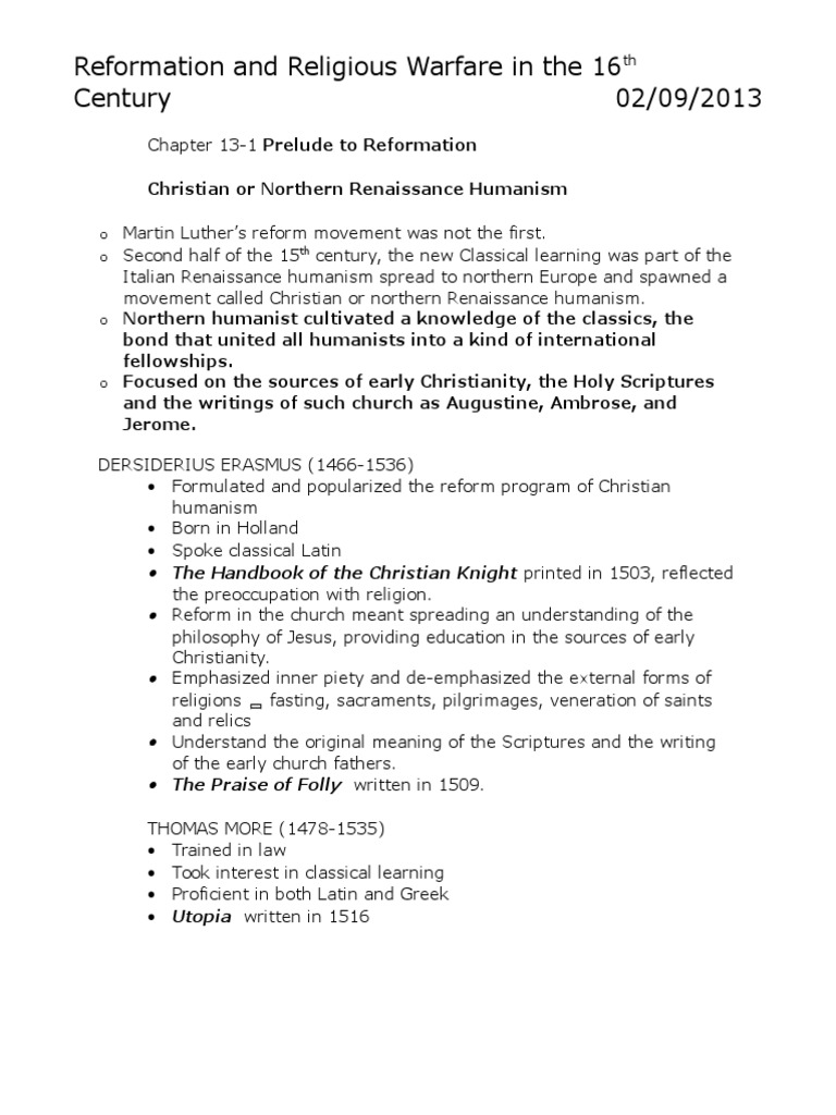 Reformation and Religious Warfare in The 16th Century | PDF | Martin ...