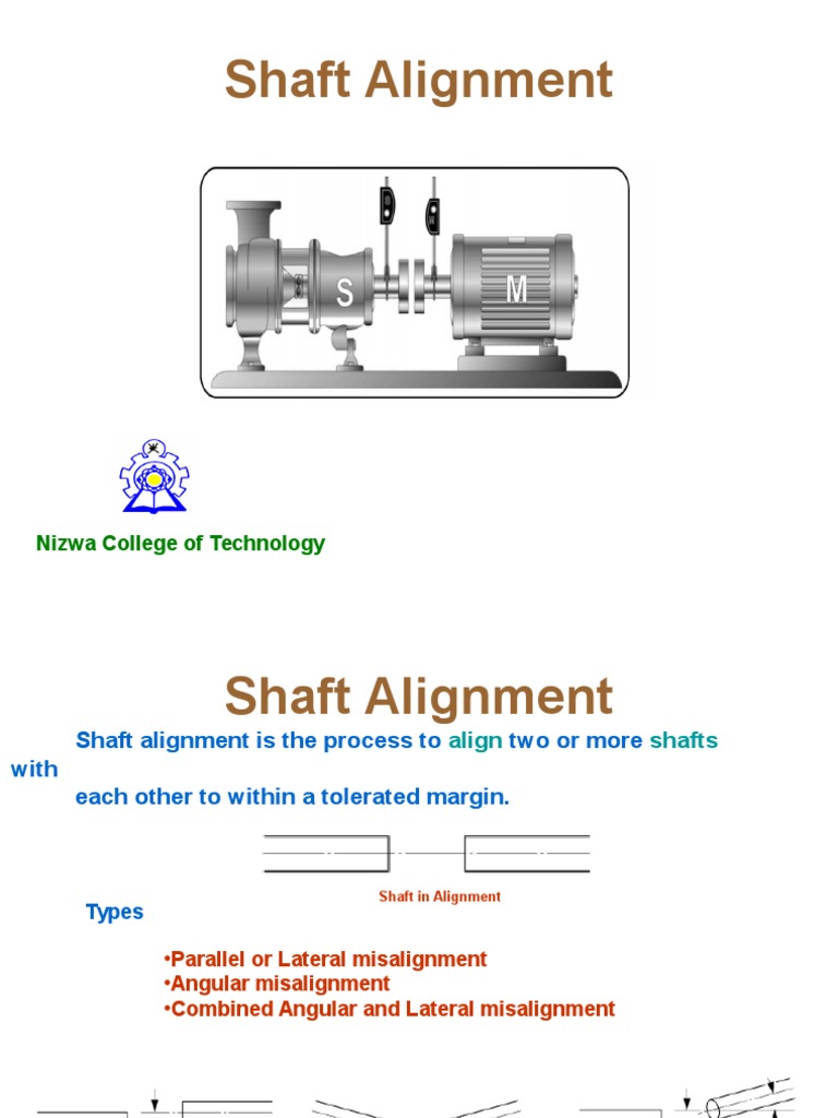 Shaft Alignment: Nizwa College of Technology | PDF | Manufactured Goods ...