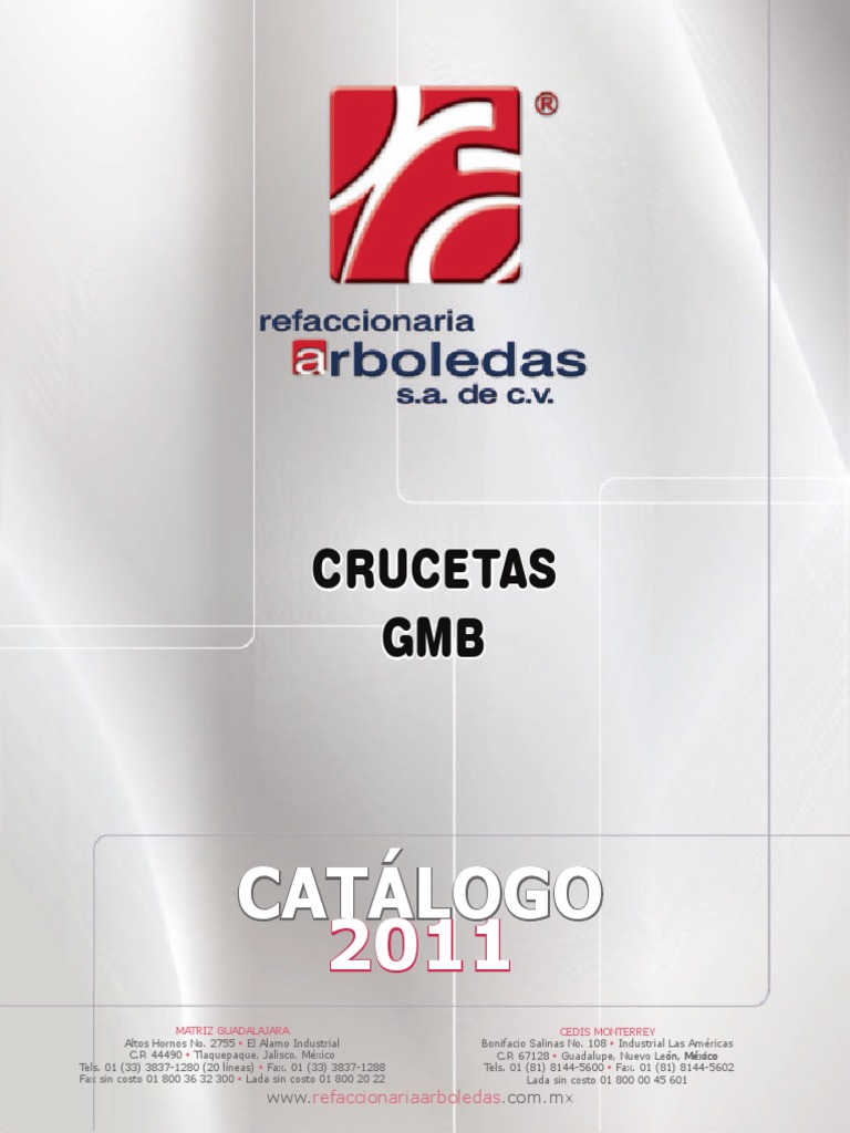 Catálogo de Crucetas GMB 2011 | PDF | Esquivar | Fabricantes de automóviles