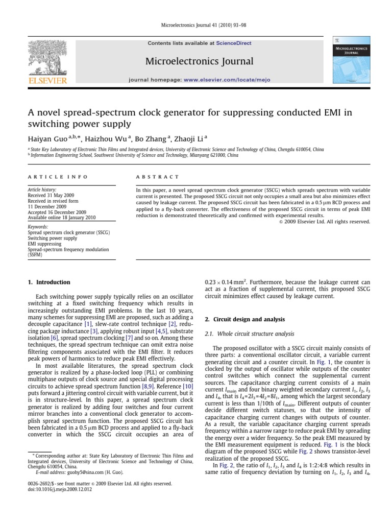 EMI Reduction in Power Supplies | PDF | Electronic Oscillator ...