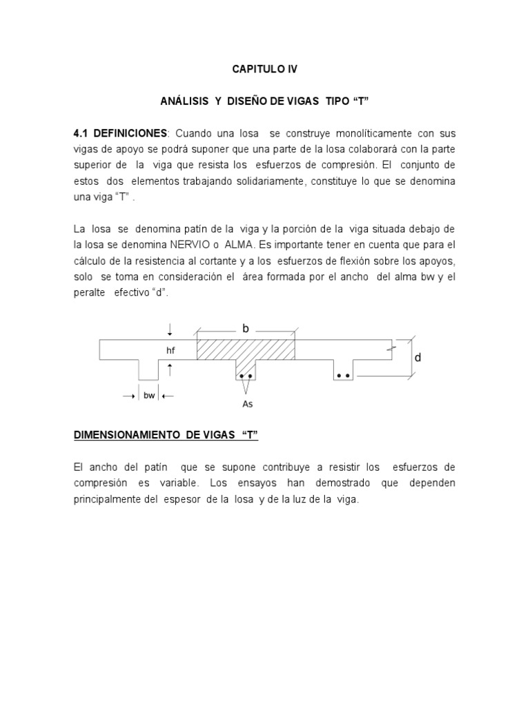 Diseño y Análisis de Vigas "T" | PDF | Mecanica clasica | Química