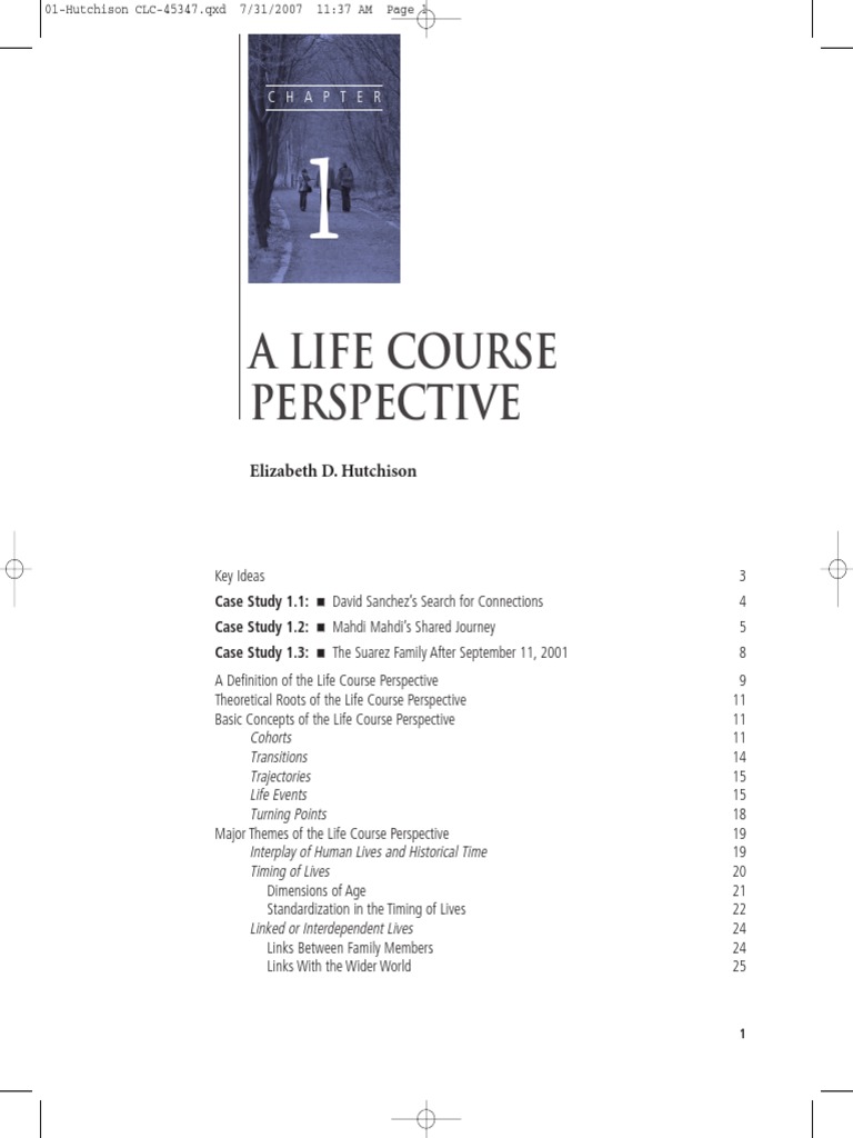 A Life Course Perspective: Elizabeth D. Hutchison | PDF | Developmental ...