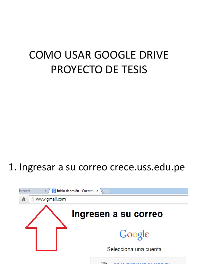 Google Drive - Alumno MANUAL PROYECTO DE TESIS USS | PDF