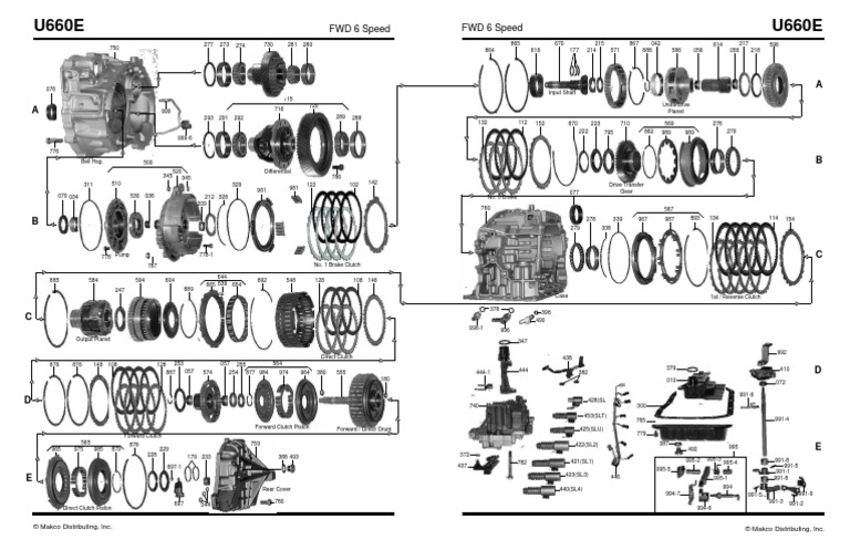 U660E Transmission Component Overview | PDF