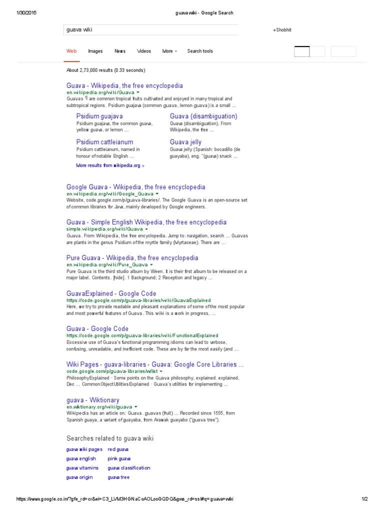 Guava Wiki Google Search Pdf Wikipedia Wiki