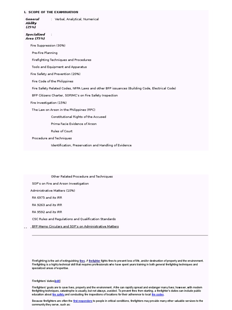 Fire Fighter 1 Sample Exam | PDF | Fires | Combustion