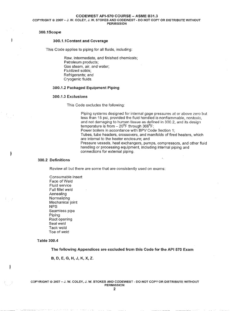 API 570 Course Note-Asme 31.3 | PDF