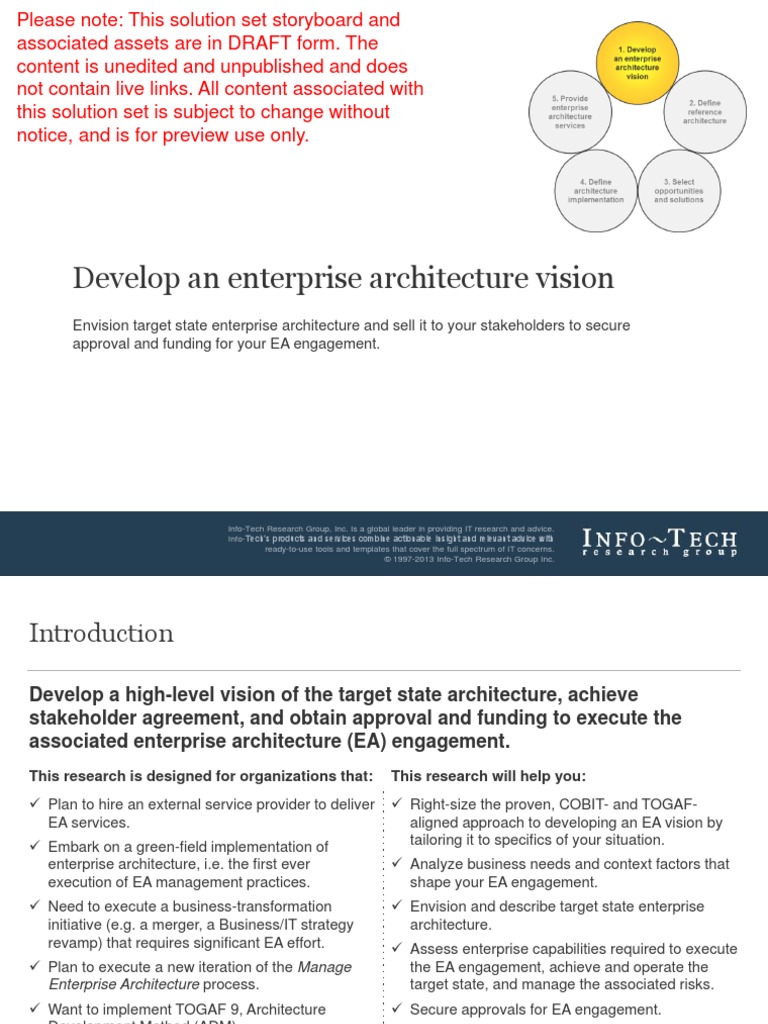 Develop An Enterprise Architecture Vision | PDF | Enterprise ...