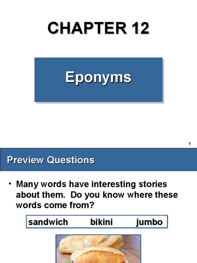 FEG04 RPPT CH 12 Eponyms | PDF | Foreign Language Studies