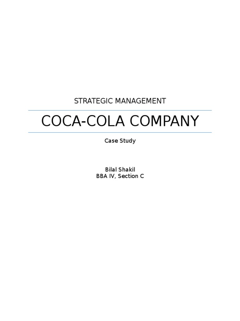 Coke Case | PDF | Coca Cola | The Coca Cola Company