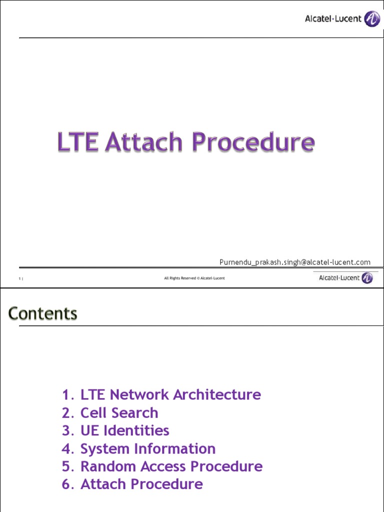 LTE Attach Procedure | Download Free PDF | Telecommunications Standards | Computer Networking