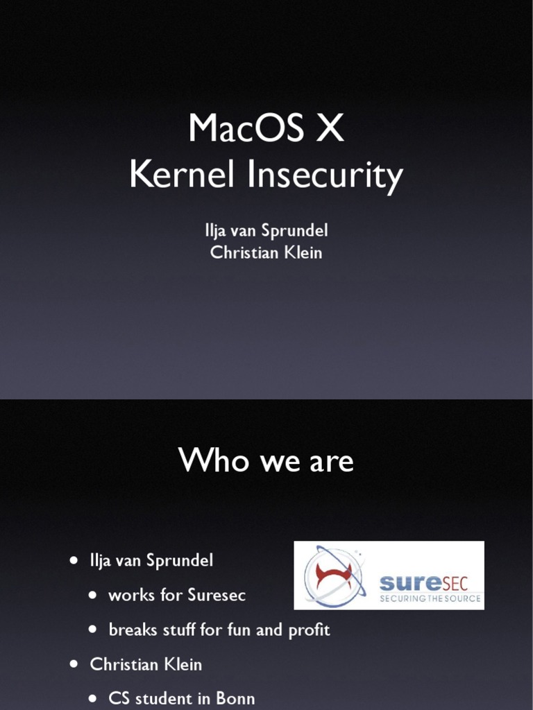 Macos Kernel in Security | PDF | Kernel (Operating System) | Computer ...