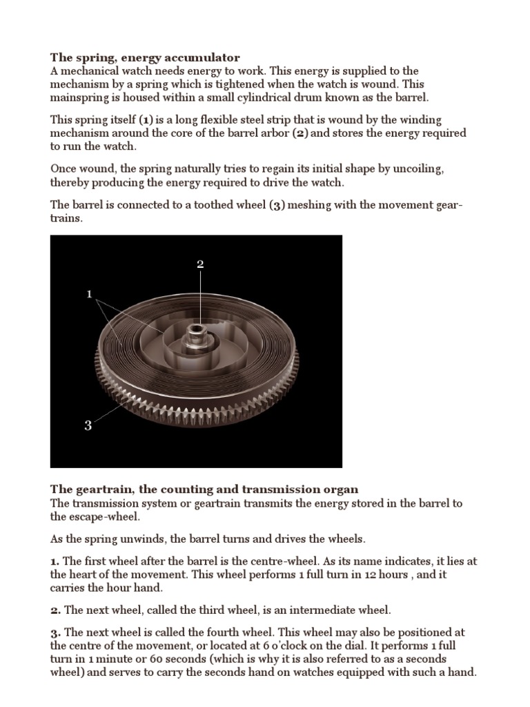 Understanding Watch Spring Mechanisms | PDF | Physics | Machines