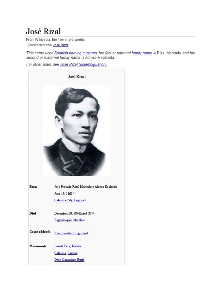 José Rizal and His World | PDF | Philippines