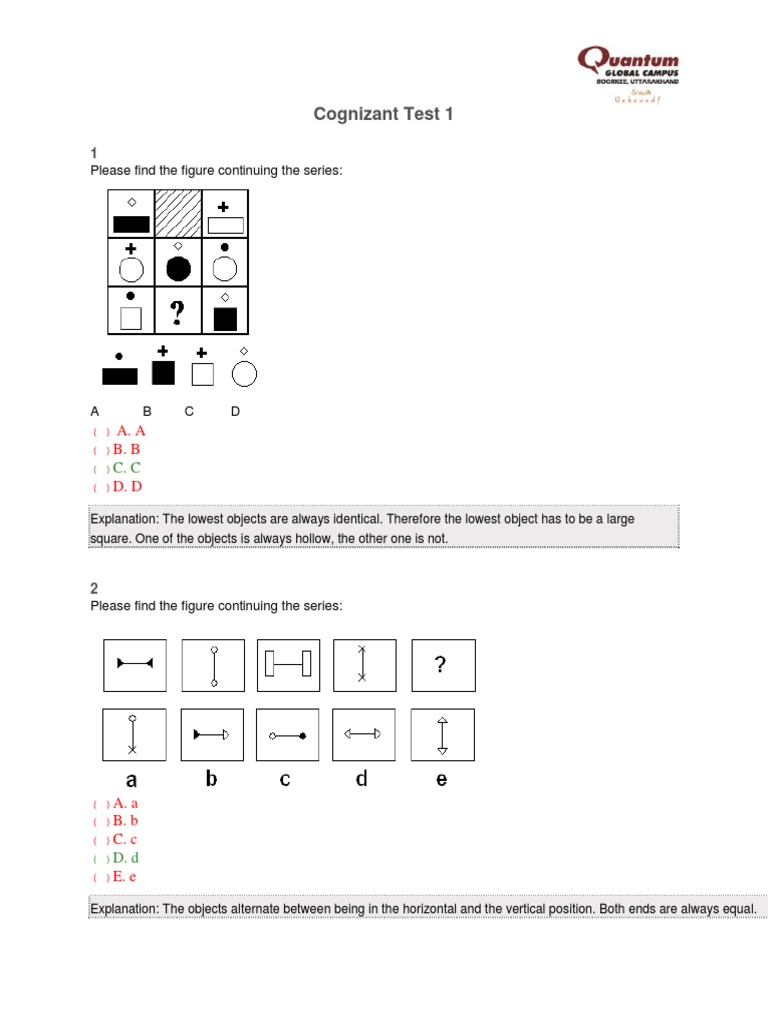 Cognizant Test 1 | PDF | Courage | Astronomy
