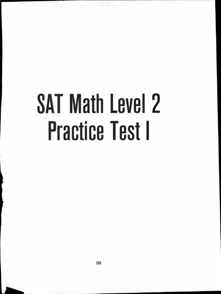 Sparks Math Level 2 Test 1 | PDF | Sat | Function (Mathematics)
