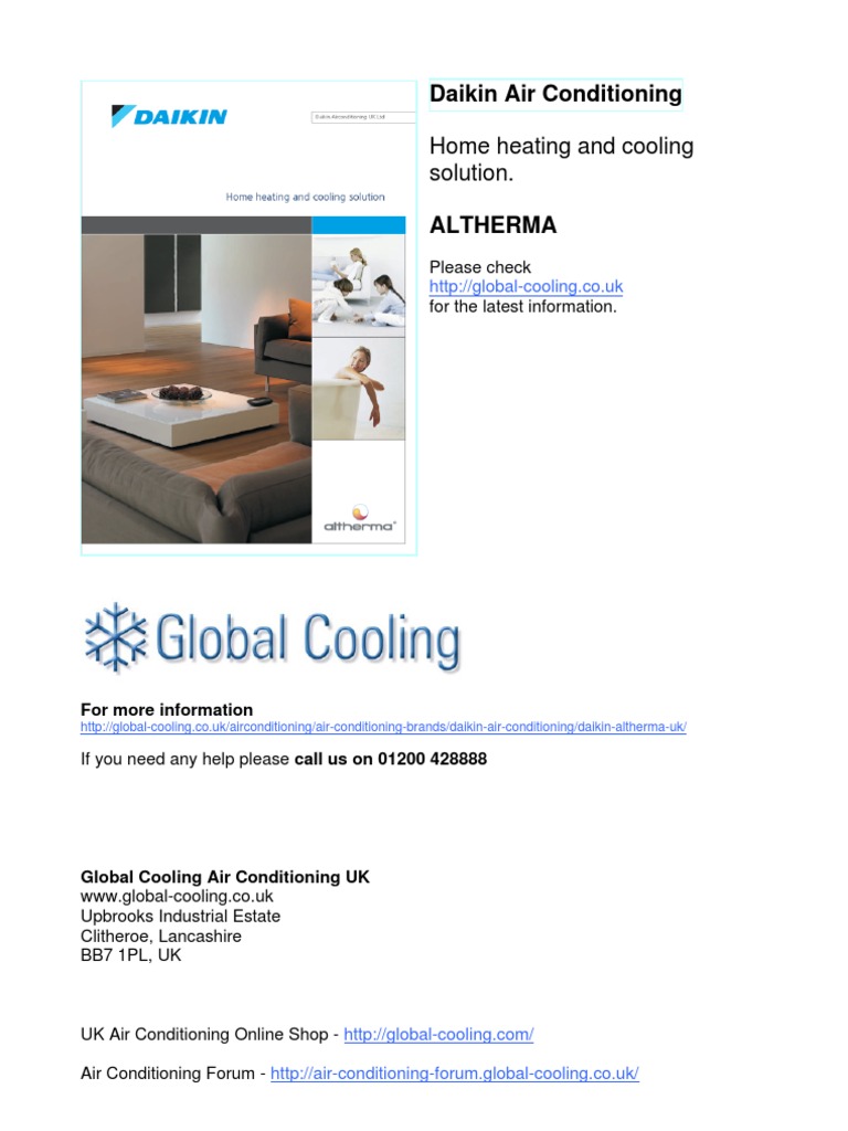 Daikin Altherma Air Conditioning Brochure 2008 | PDF | Hvac | Heat Pump