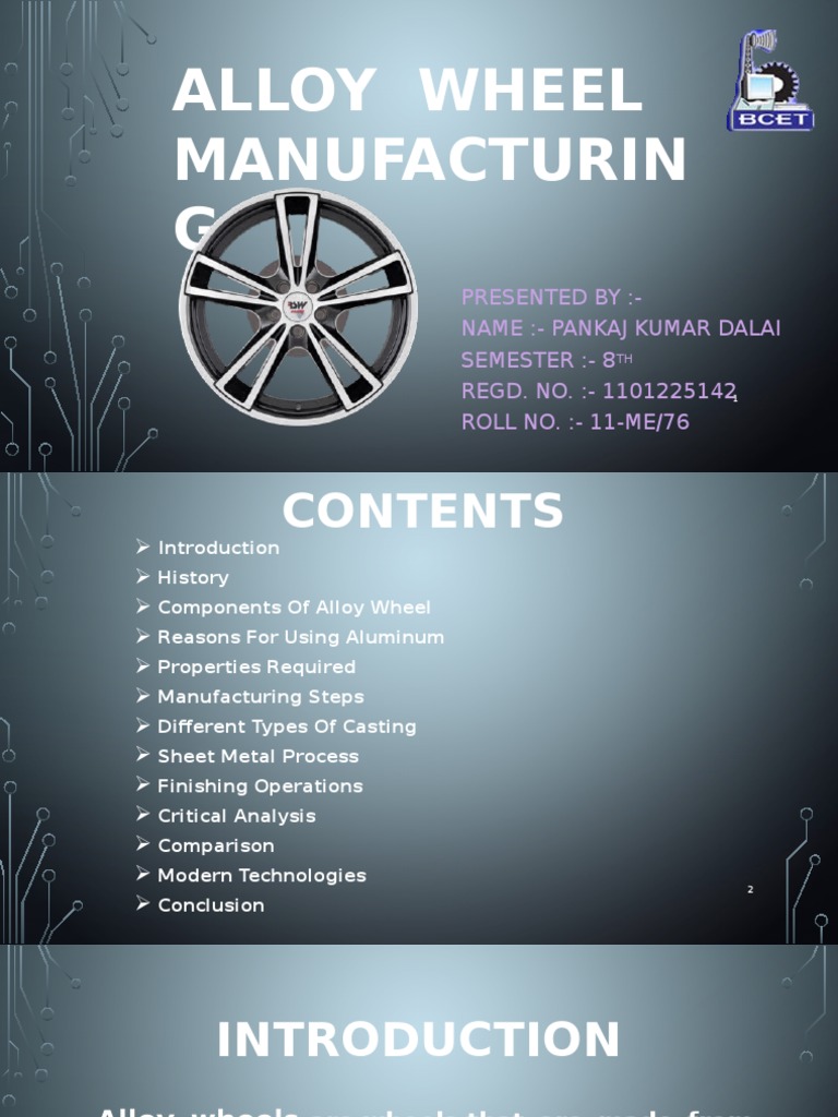 Alloy Wheel Manufacturing | PDF | Forging | Alloy