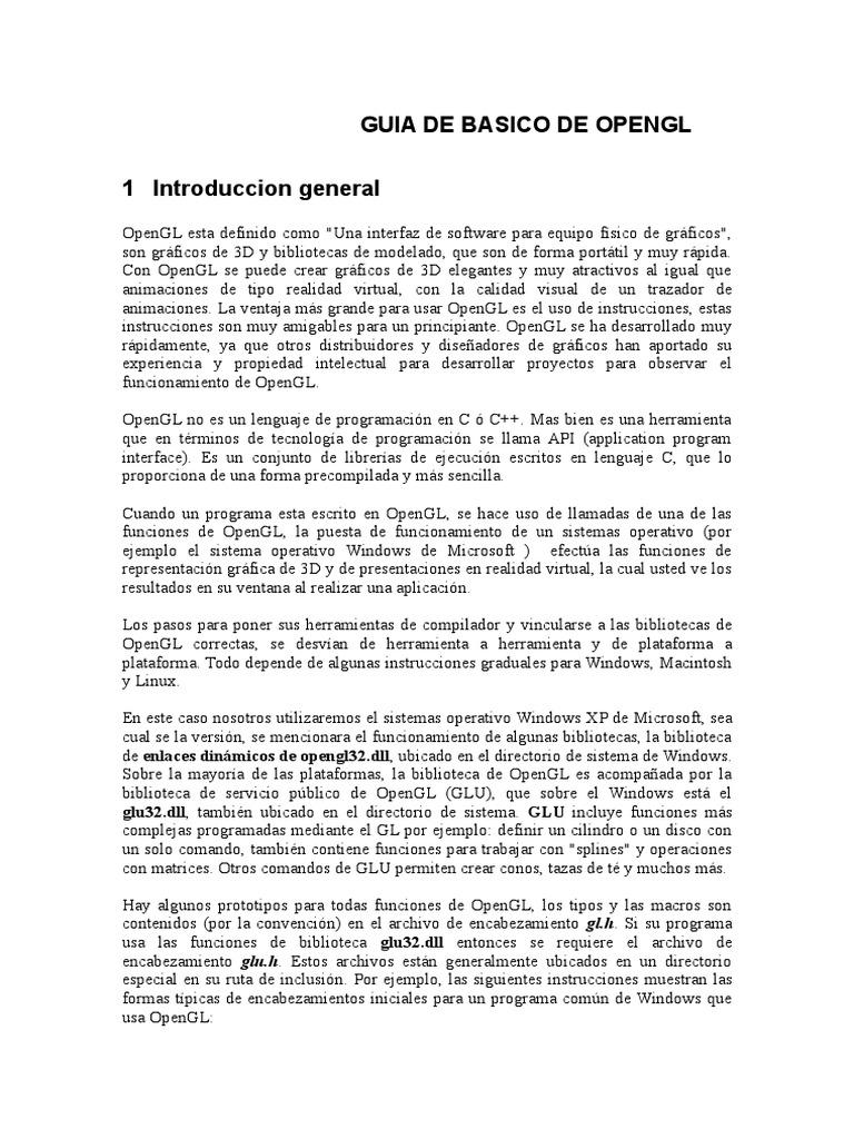 Guia de Uso Basico de Opengl-4 | PDF