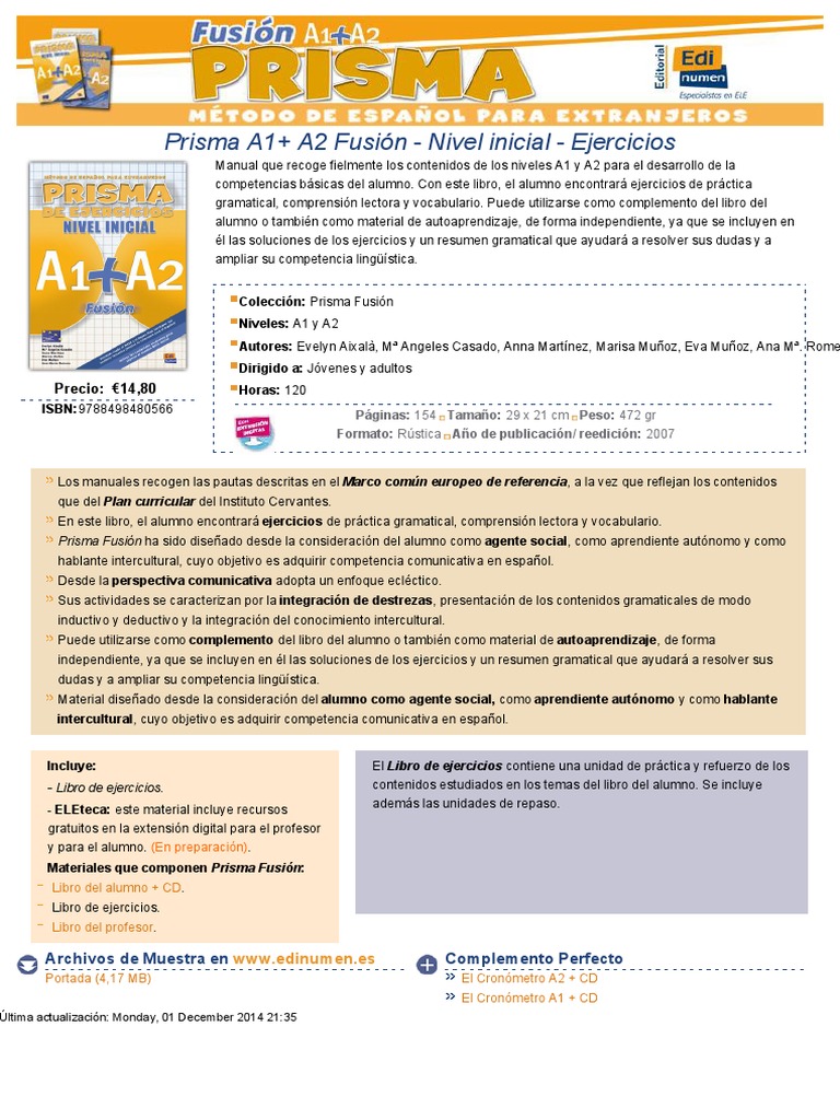 Prisma Fusión A1-A2: Ejercicios y Guía | PDF | Semiótica | Cognición