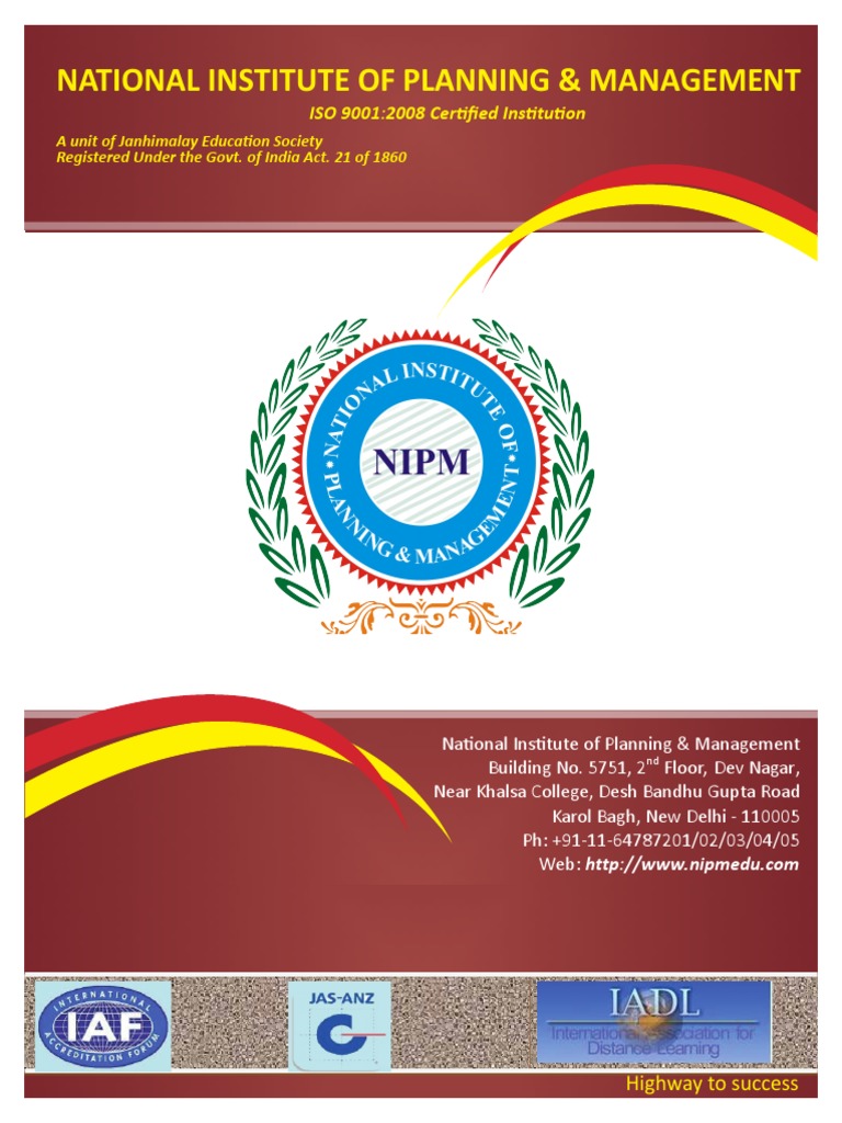 Nipm Prospectus | PDF | Decision Making | University And College Admission