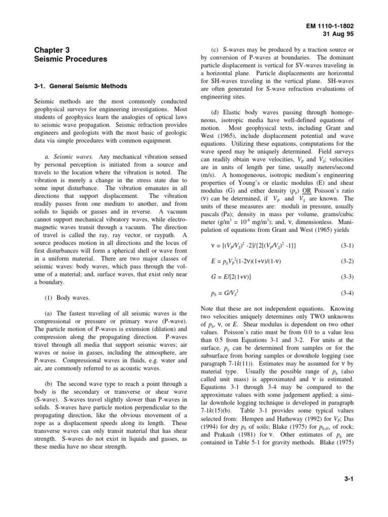 Seismic Refraction Pdf Reflection Seismology Waves