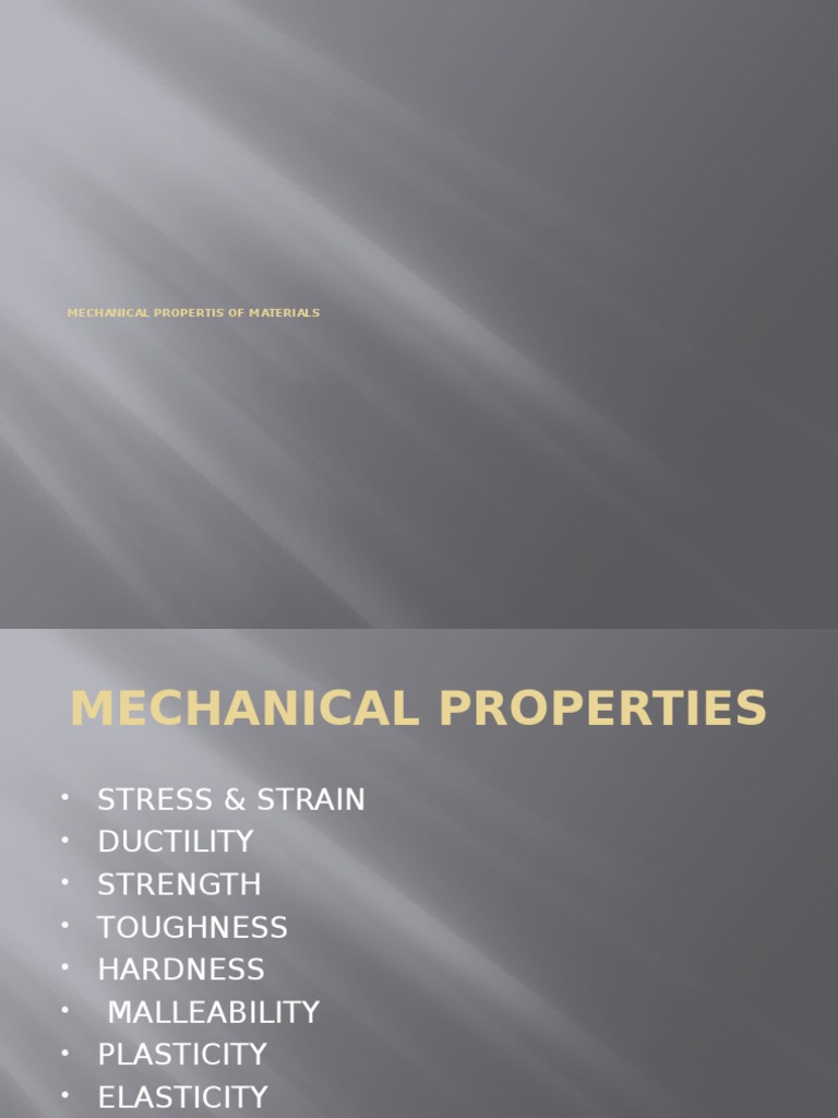 Mechanical Properties | PDF | Fracture | Ultimate Tensile Strength