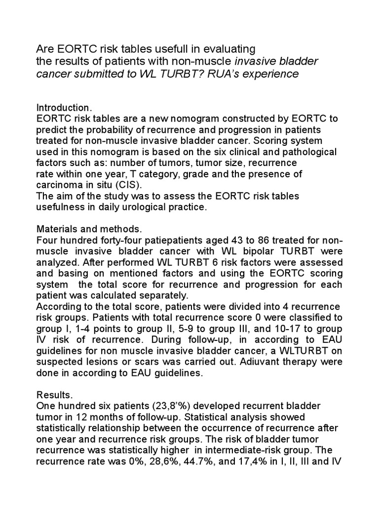 Eortc Definitivo Siuro-1 | PDF | Cancer | Neoplasms