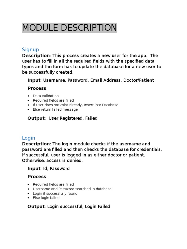 Module Description For Symptom Management | PDF