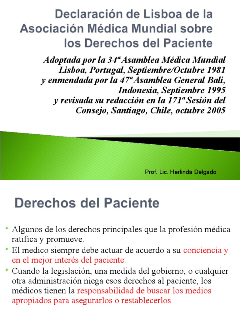 Derechos Del Paciente | PDF | Historial médico | Medicina