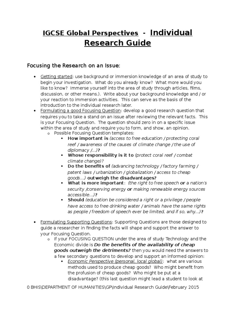 GP Individual Research Guide | PDF | Citation | Wikipedia