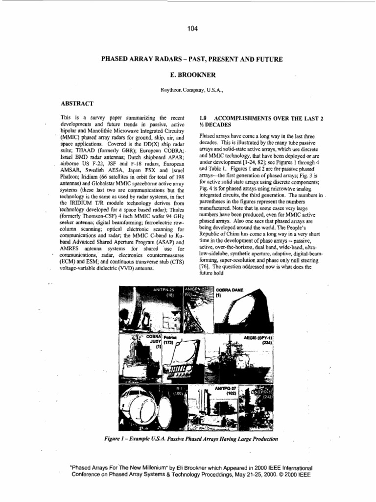 Phased Array Radars - Past, Present, and Future | PDF | Antenna (Radio ...