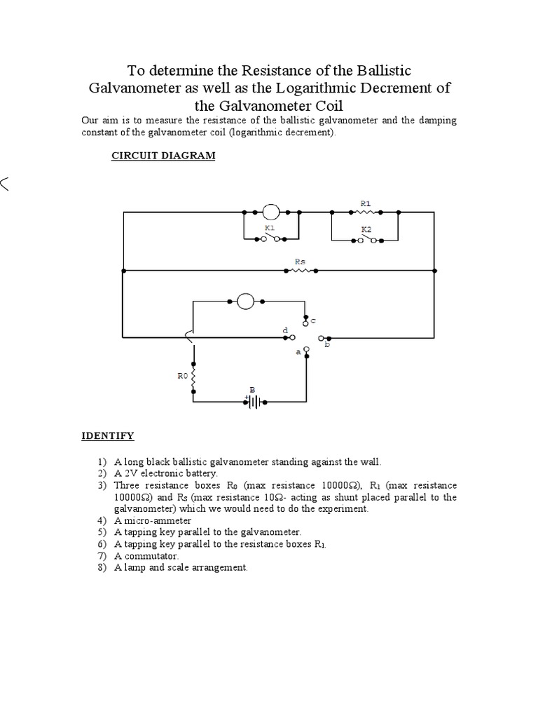 Half Deflection | Series And Parallel Circuits | Logarithm